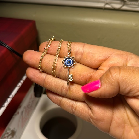 Jewelry | Collar Evil Eye Llave | Poshmark